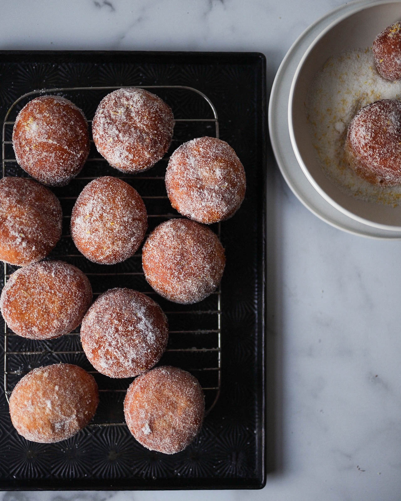 Milk Bread Doughnuts with Yuzu Cream - Pastry and Prose